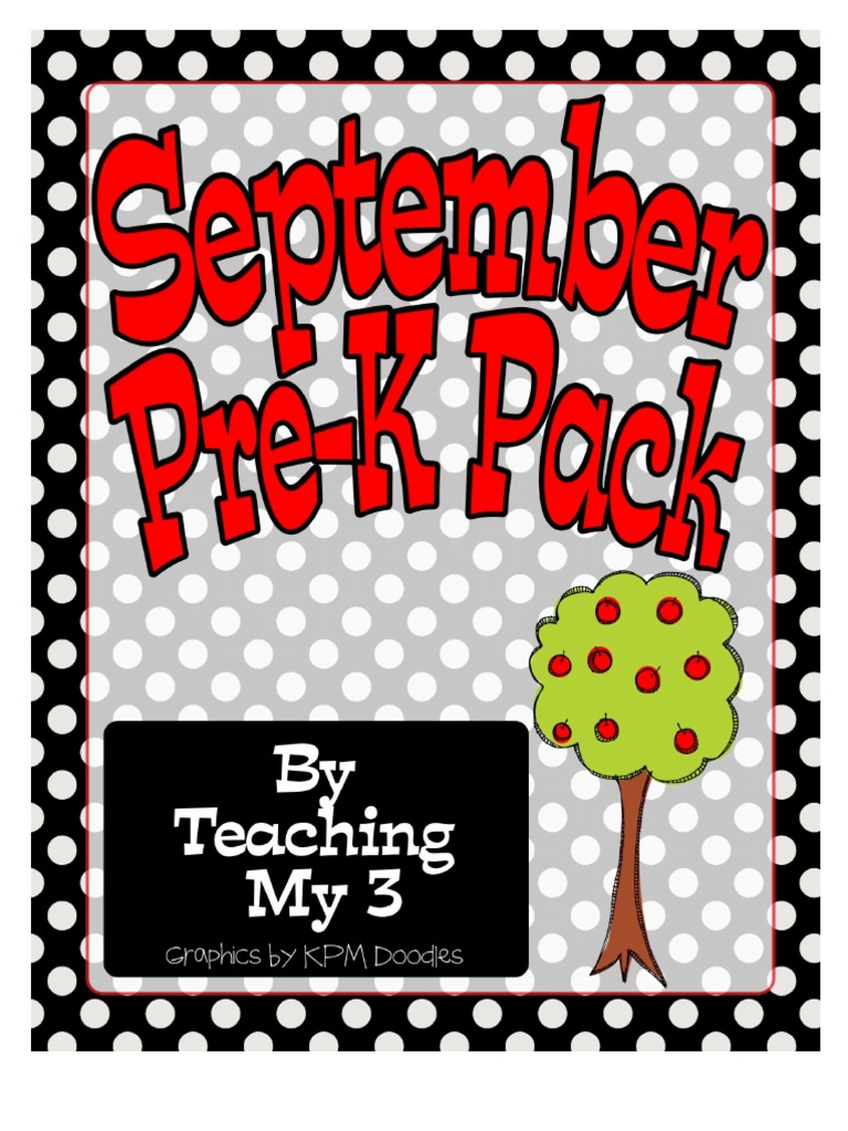 September Pre K Pack | PDF