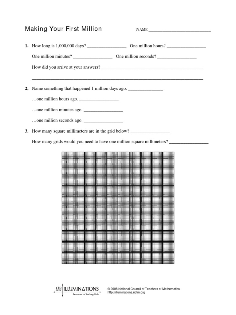 Count On Math As Million | PDF | Teaching Mathematics | Educational ...