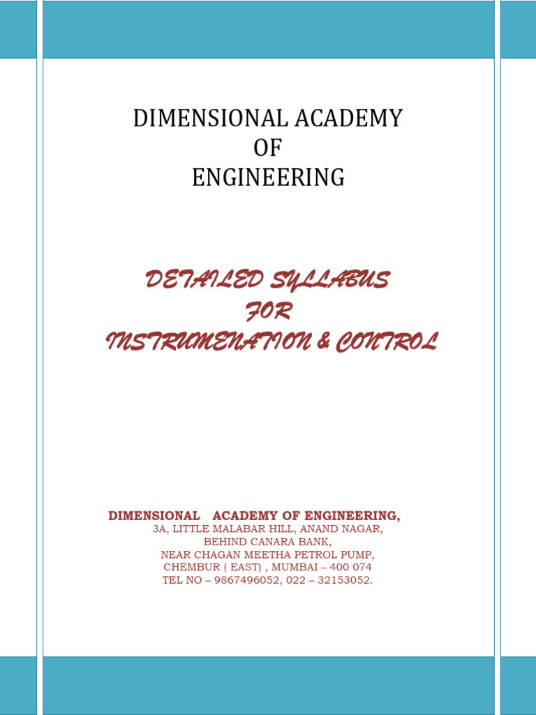 Instrumentation & Control Syllabus | PDF | Instrumentation ...
