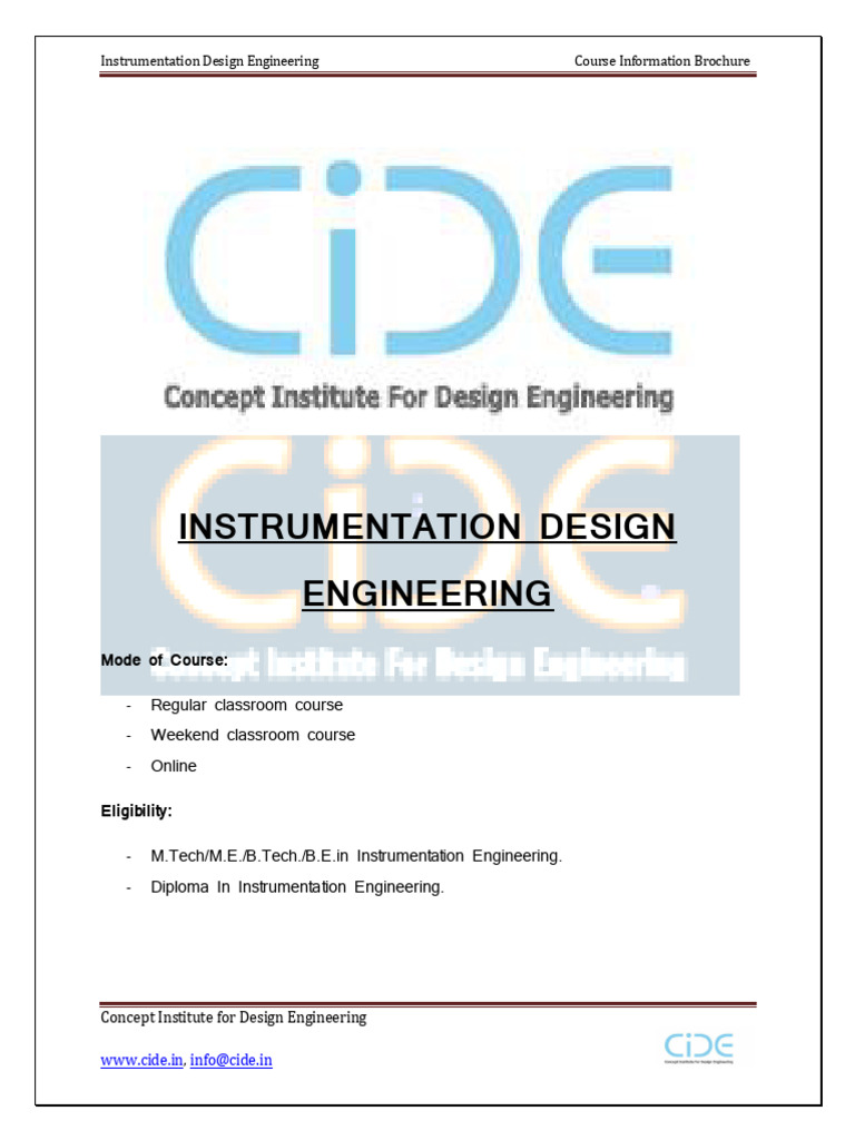 Instrumentation Design Engineering Course | PDF | Programmable Logic ...