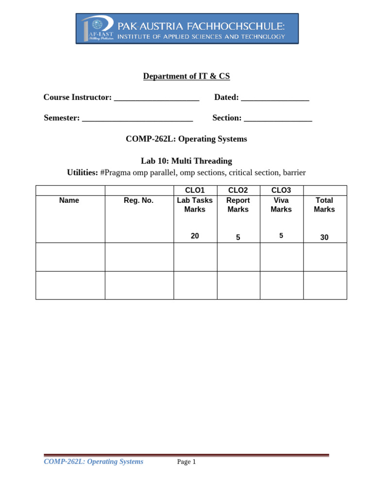 Os Lab 10 | PDF