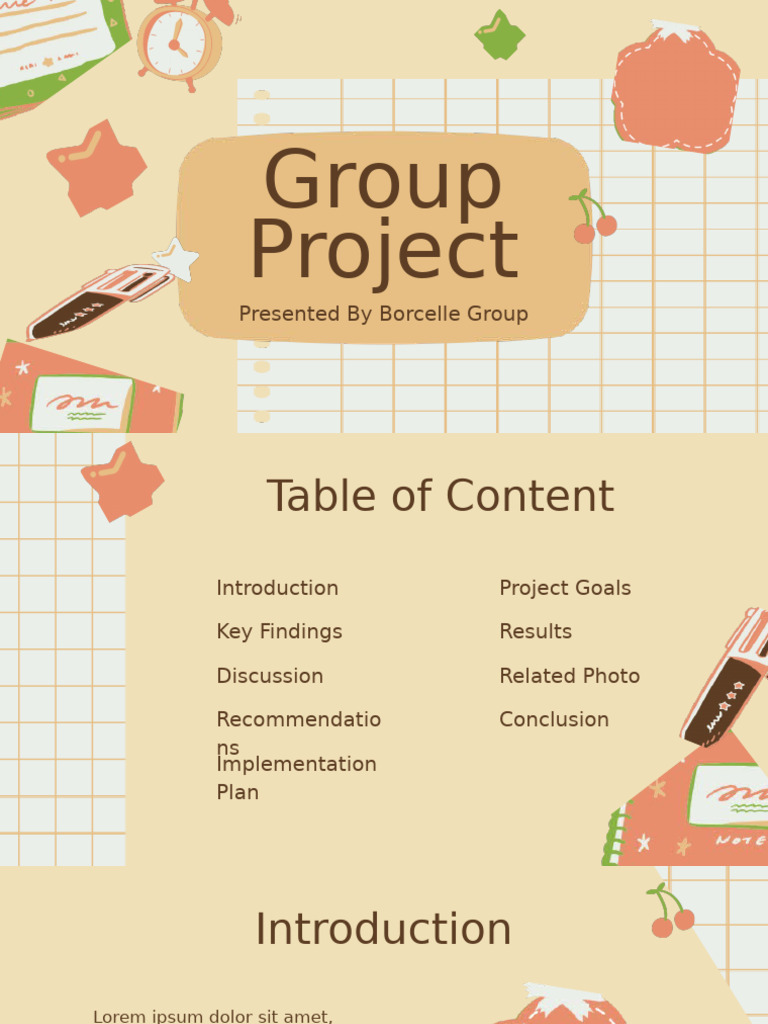 Yellow Cute Pastel Group Project Presentation | PDF