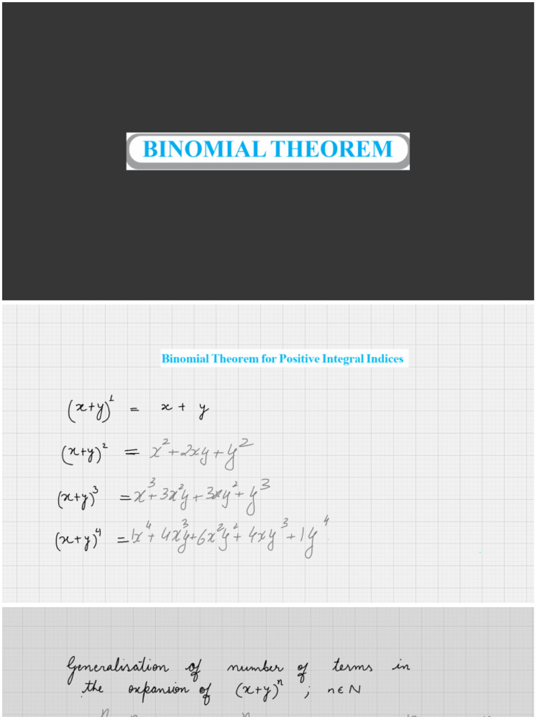 Binomial Theorem - EZWrite6 WB | PDF