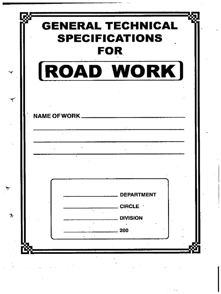 Road Specification Booklet Gujarat Government | PDF