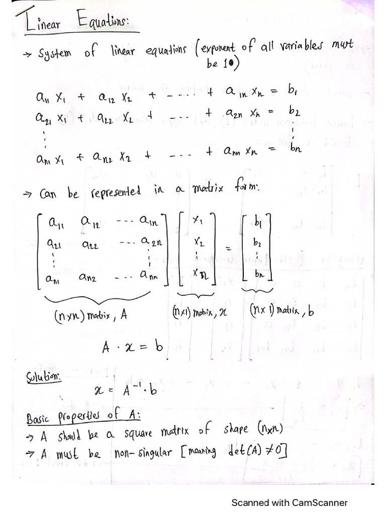 Linear Equation 1 | PDF