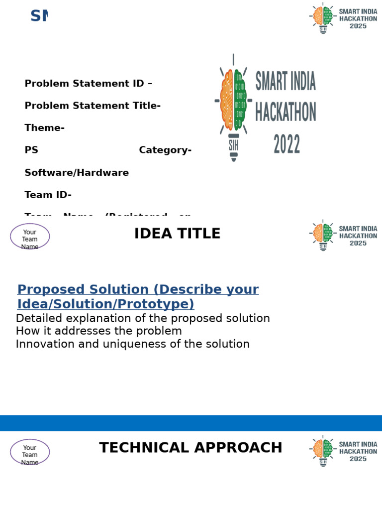 SIH 2025 Idea Submission Template | PDF