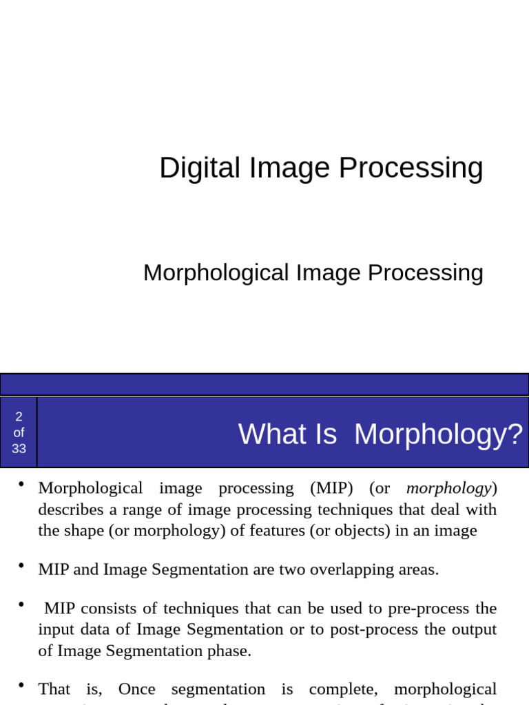 Chapter 9 Morphological Image Processing | PDF | Image Segmentation ...