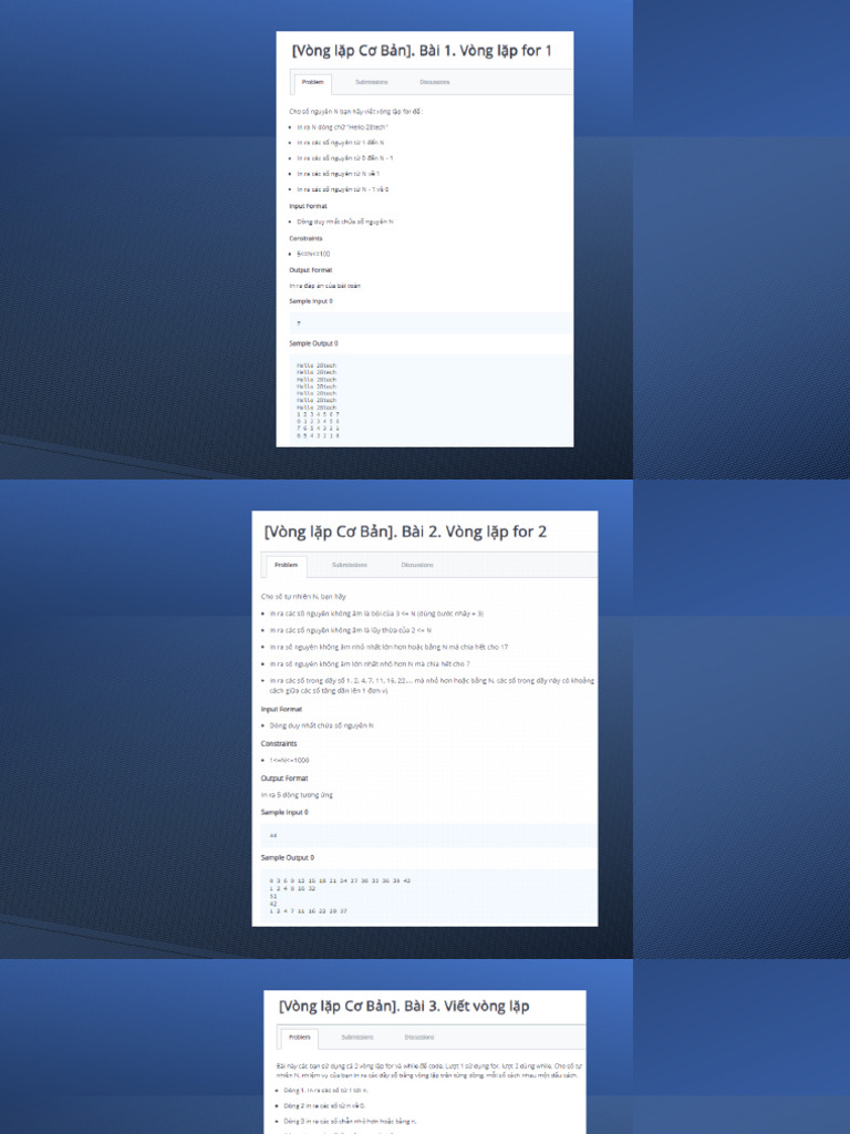 03. [28tech Lập Trình c++]. Contest 3. Vòng Lặp | PDF