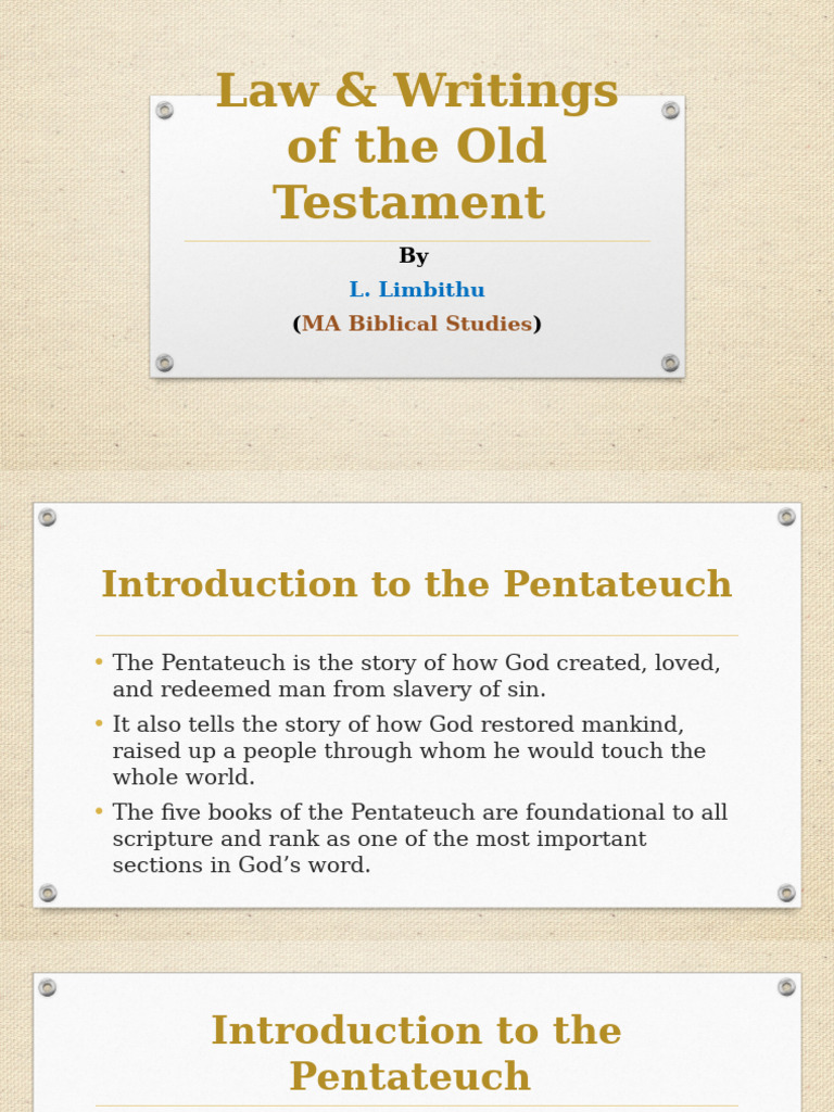 Understanding the Pentateuch | PDF | Book Of Numbers | Torah