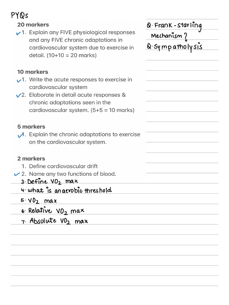 Unit 3 Physiological Response To Exercise in Cardiovascular System 2 | PDF