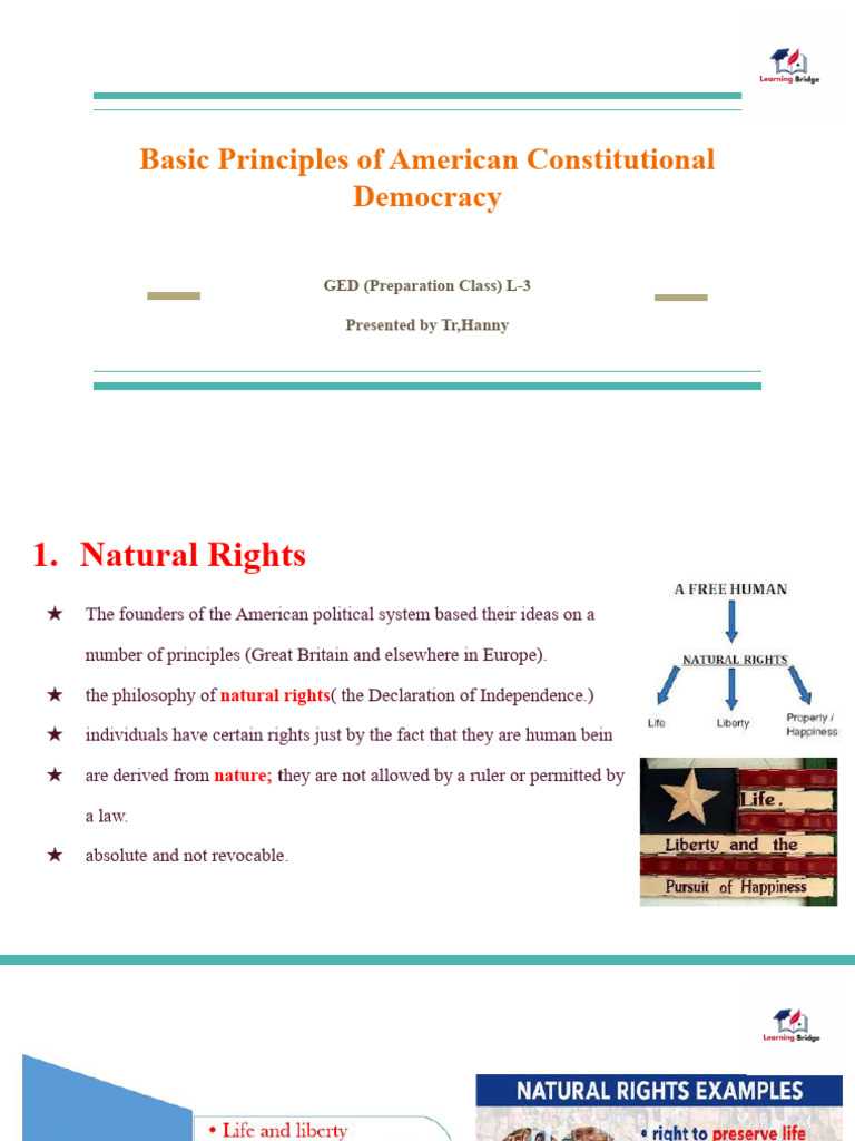 Principles of American Democracy | PDF | Rights | Democracy
