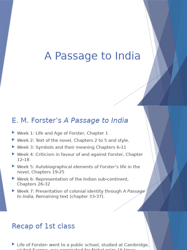 A Passage to India: Chapter Analysis and Symbols | PDF