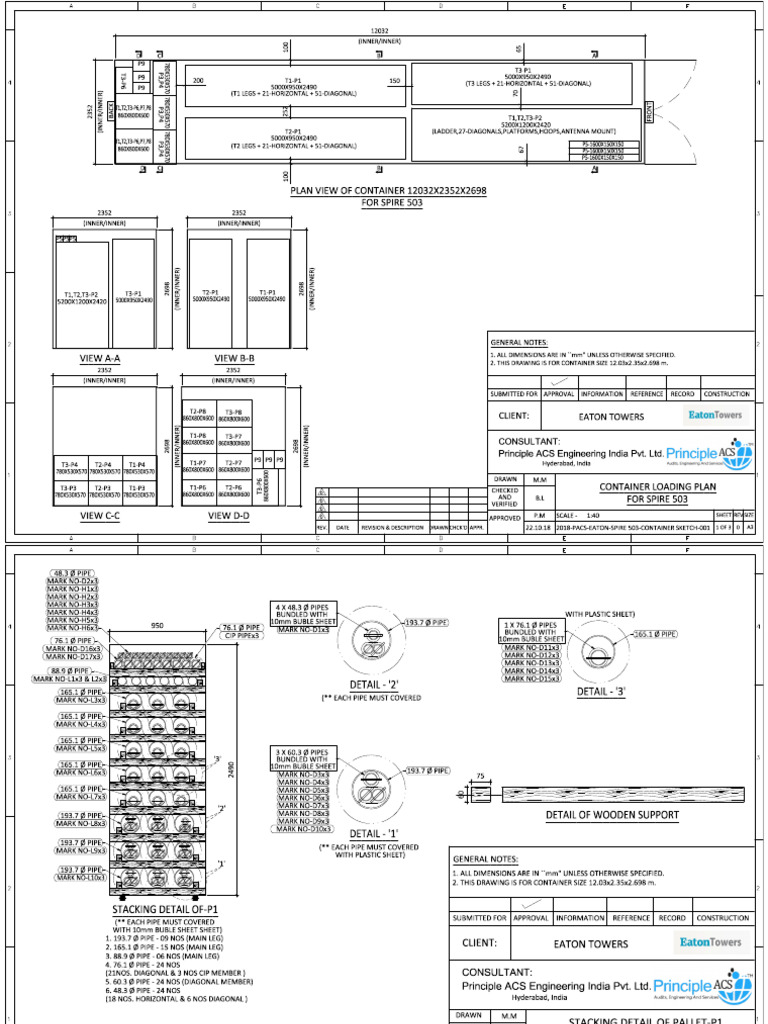 Container Loading Plan For Spire 503 3 Pages | PDF