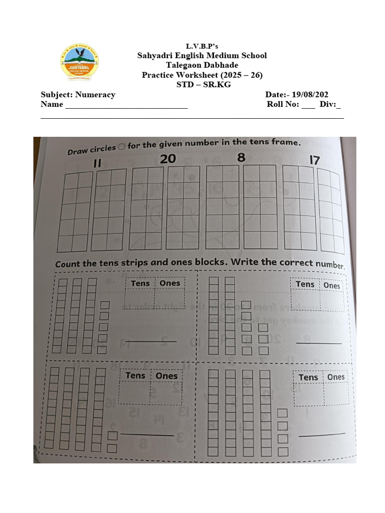 Numeracy Practice Worksheet | PDF