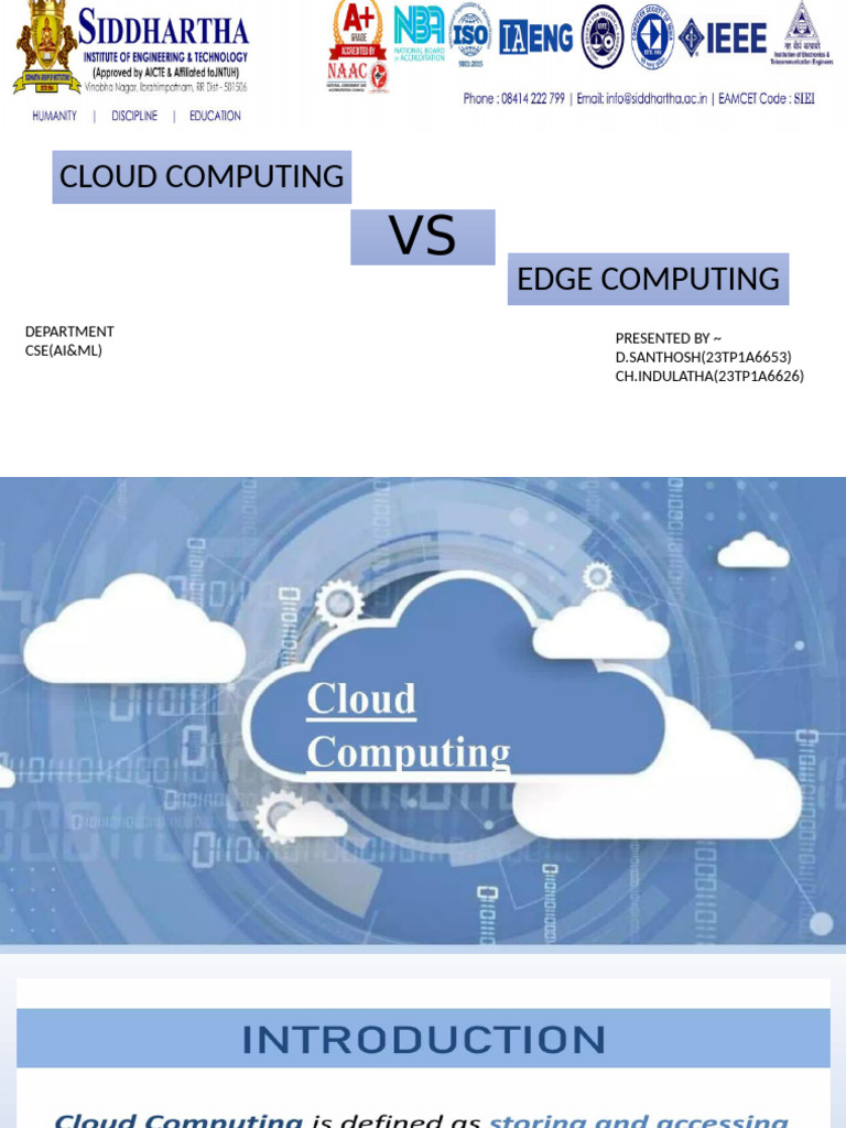 Cloud Computing VS Edge Computing | PDF