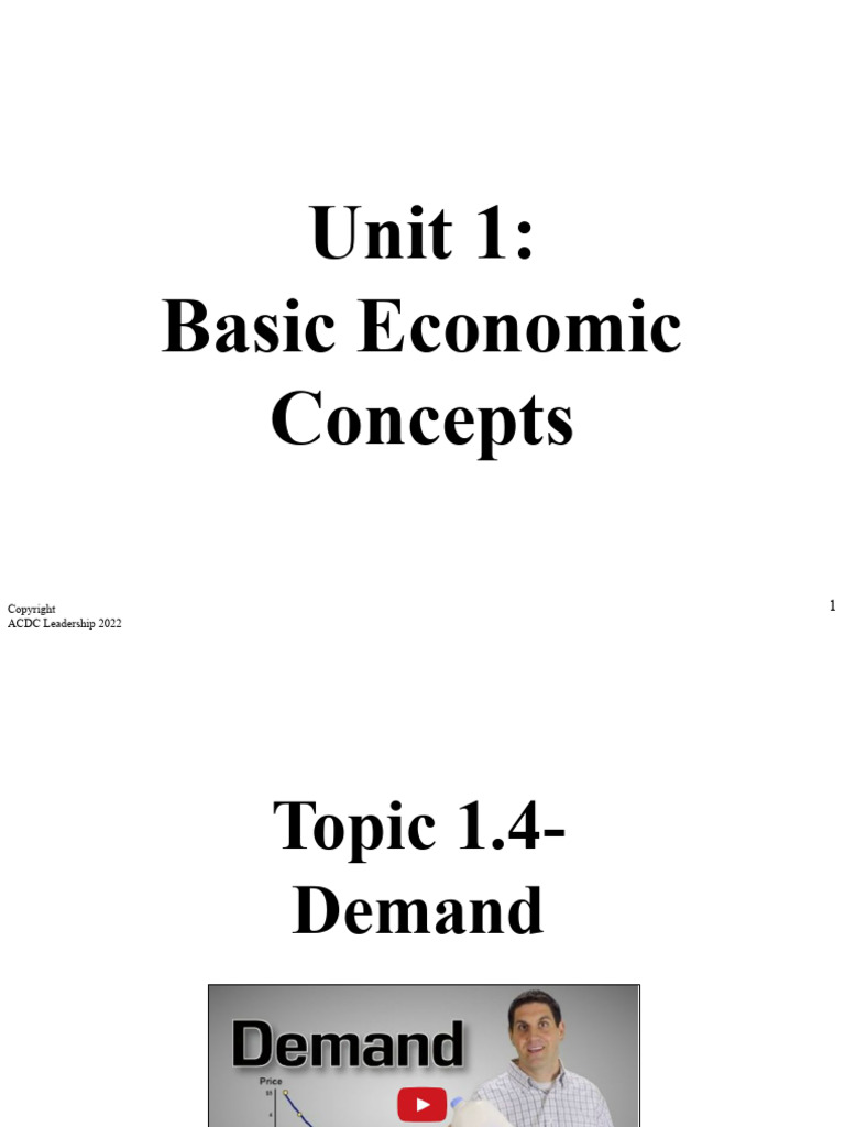 Macro Topic 1.4 - Demand | PDF | Demand | Microeconomics