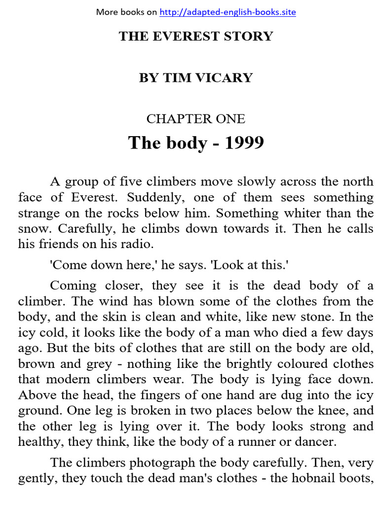 Tim Vicary-The Everest Story | PDF | Mount Everest | Mountains