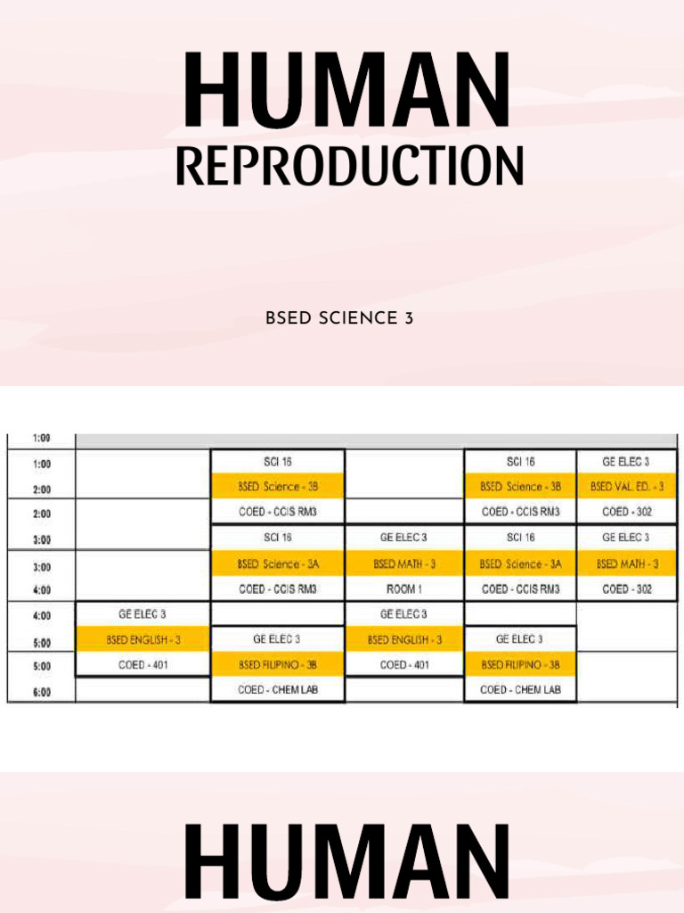 1st Sem Overview of Human Reproduction 1st Topic | PDF | Fertilisation ...