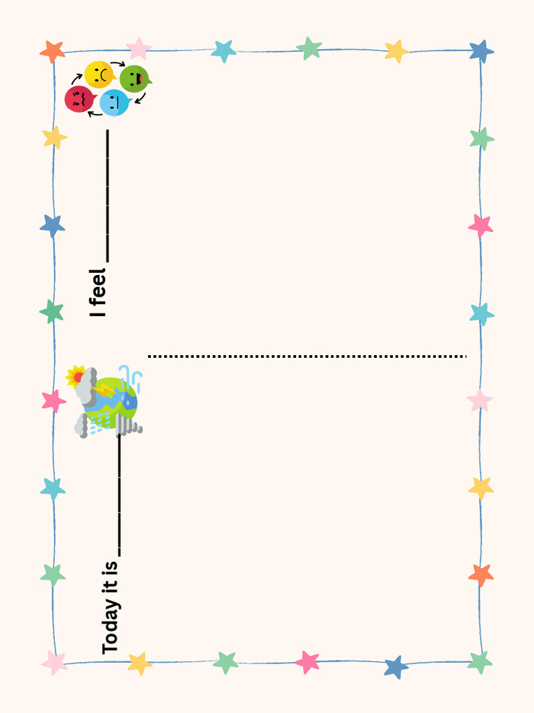Colorful Cute Kids Stationary Page Border | PDF