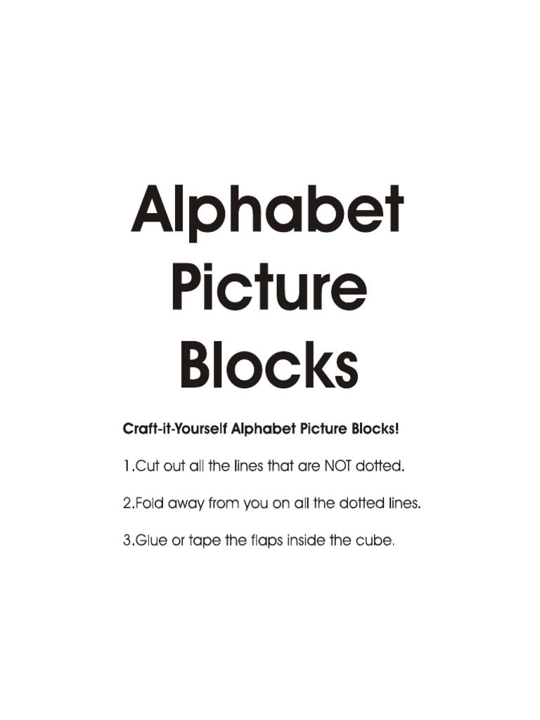Alphabet Picture Blocks | PDF