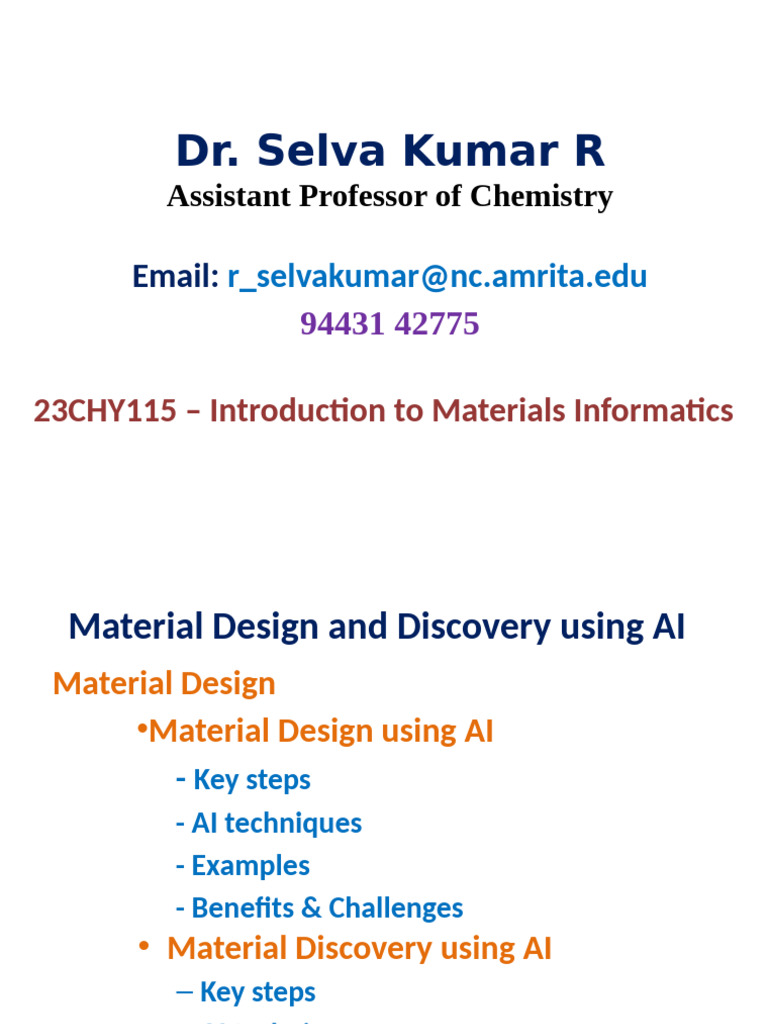 Materials Design | PDF | Machine Learning | Artificial Intelligence