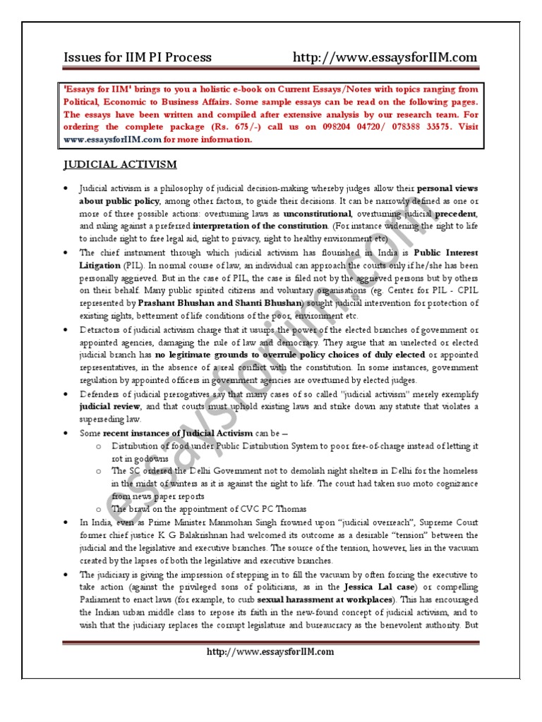 Sample IIM Essays Topics GD 2012 PDF | PDF