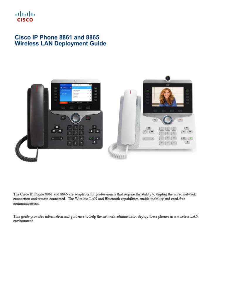 Cisco IPPhone 8800 Series WLANDeployment Guide | PDF | Wireless Lan ...
