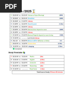 Time Table 2025 | PDF
