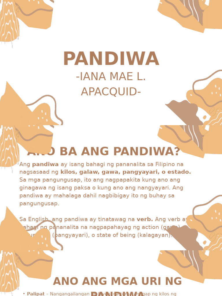 Ang Pandiwa | PDF