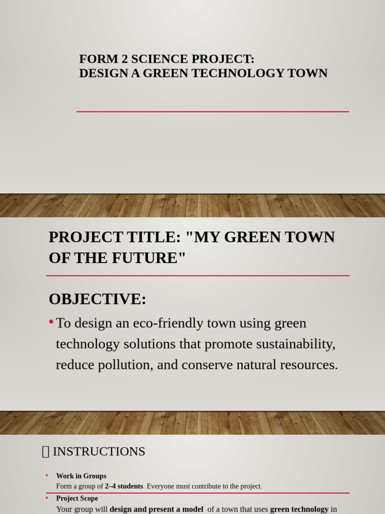 Form 2 Science Project Green Town Ogos 2025 | PDF