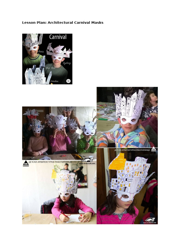 Architectural Carnival Masks Lesson Plan | PDF | Carnival
