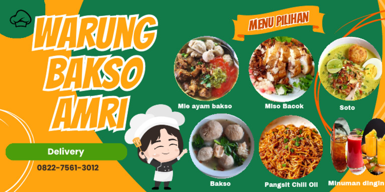 Kuning Oranye Organik Ilustratif Banner Warung Aneka Camilan - 20250827 ...