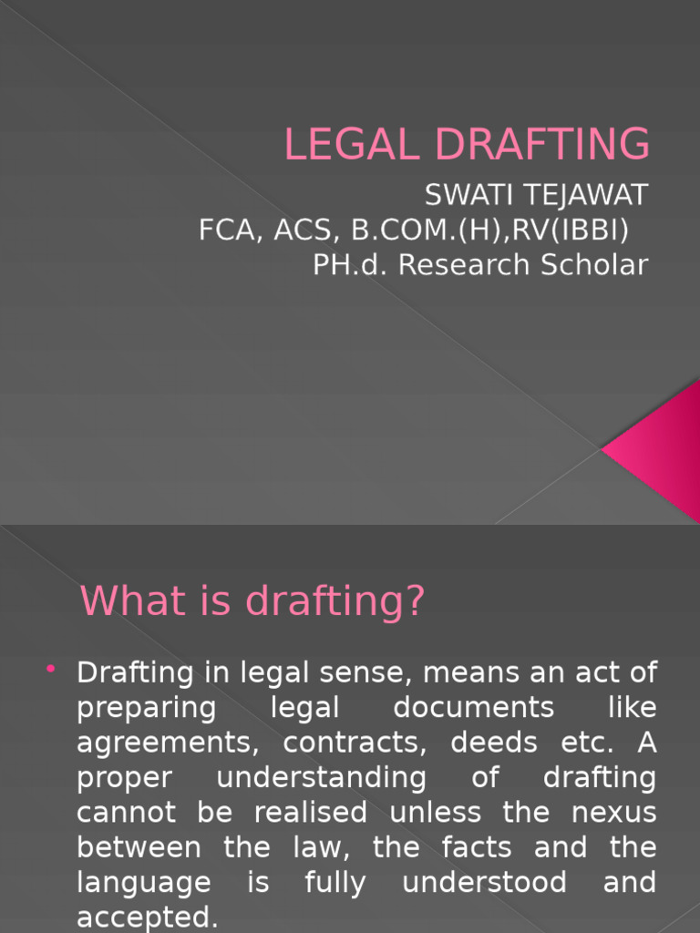 Legal Drafting RGU | PDF | Brief (Law) | Memorandum