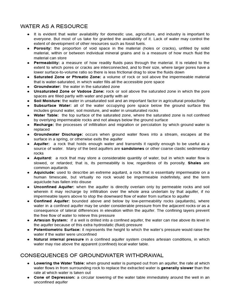 ESE Final Exam Reviewer | PDF | Aquifer | Coal