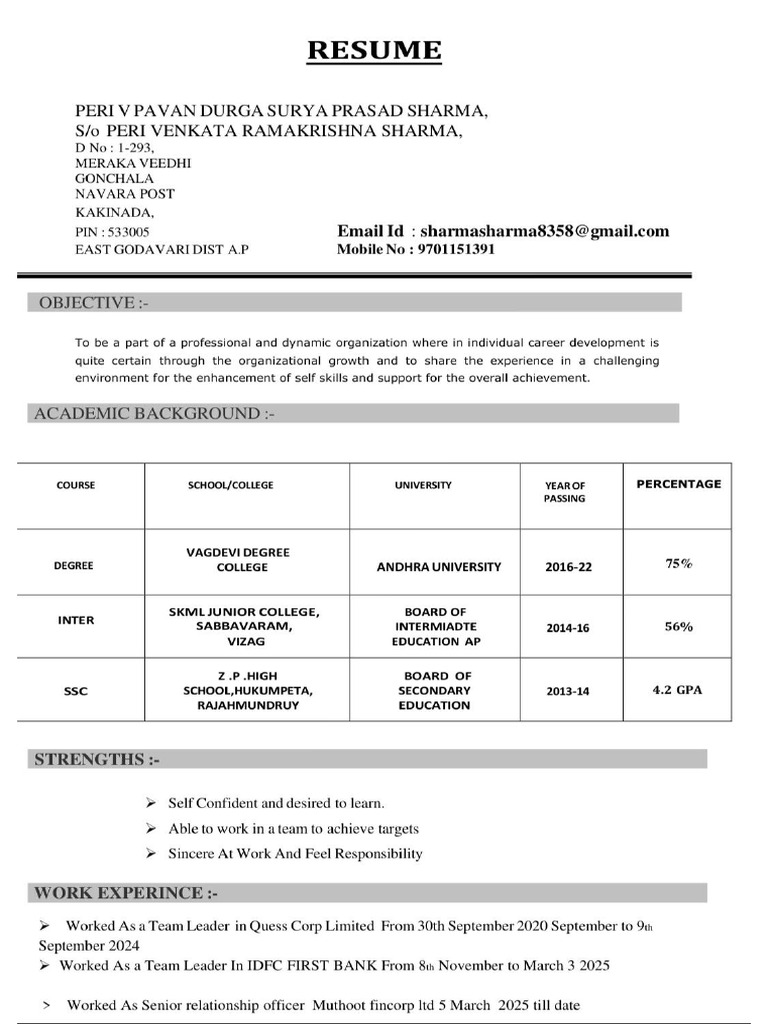 Sharma Resume | PDF
