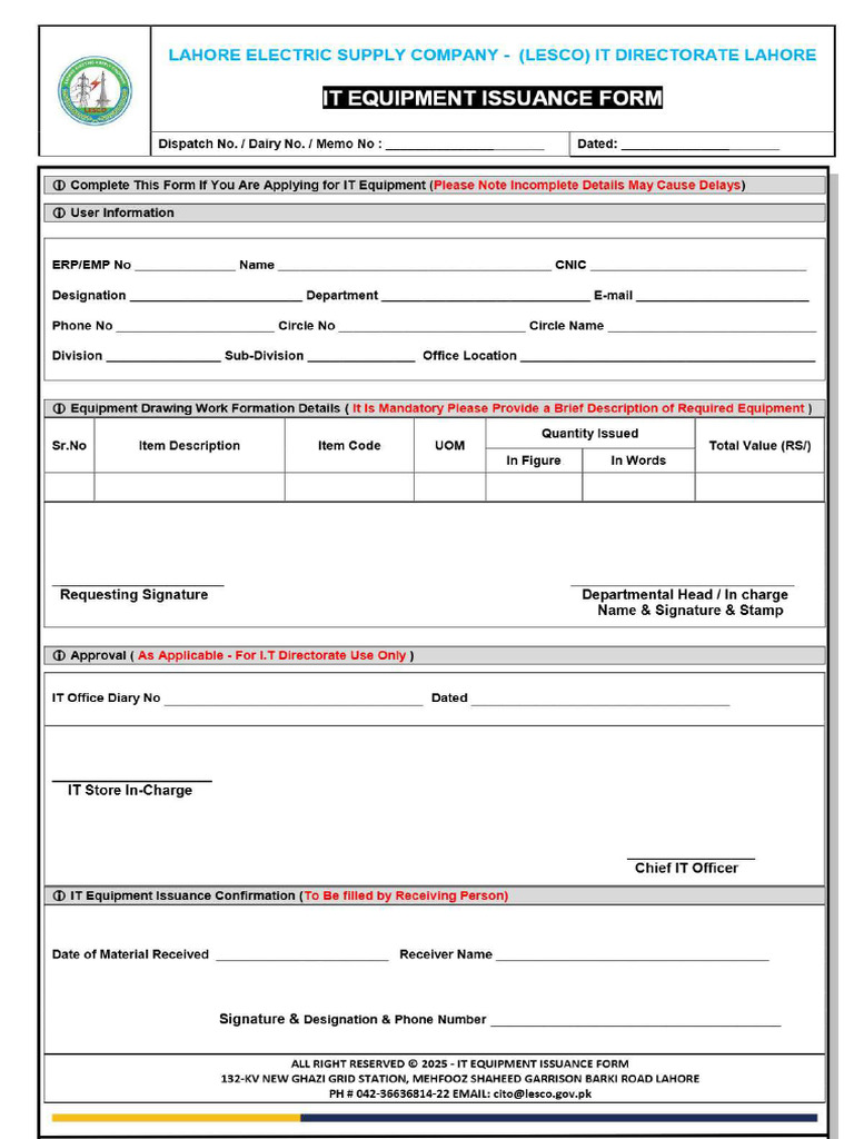 3.IT Equipment Issuance Form | PDF