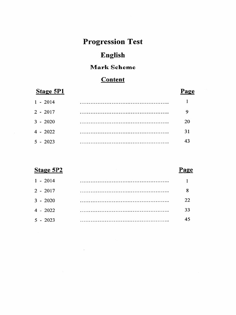 Progression English Stage 5 Combined 14 17 20 22 23 MS | PDF