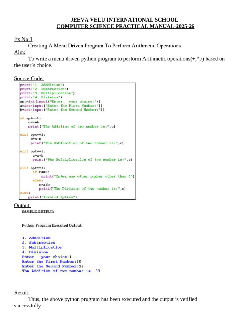 Python Programs for Computer Science 2025 | PDF | String (Computer ...