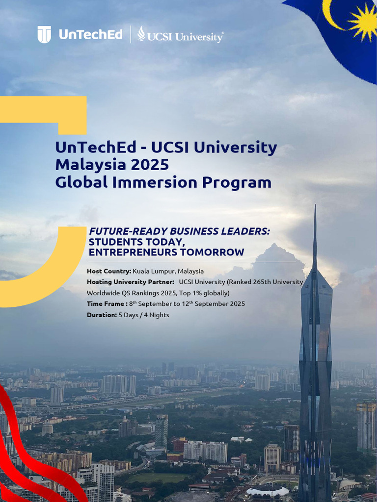 UCSI Malaysia Global Immersion Program 2025 | PDF | Entrepreneurship ...