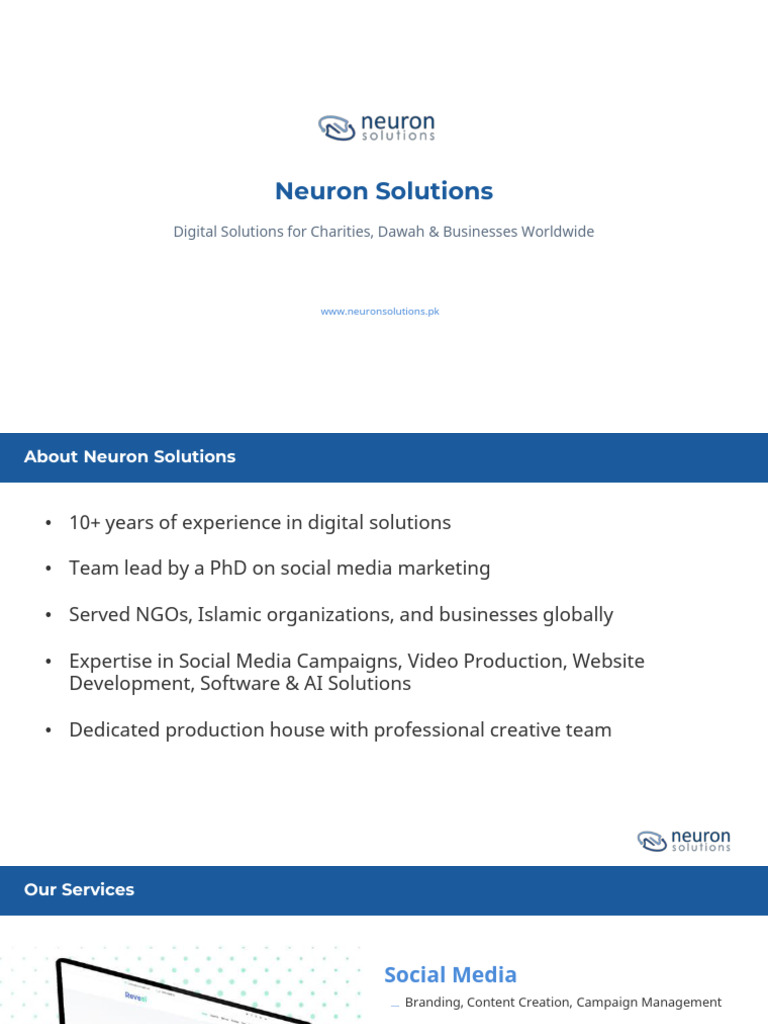 Neuron Solutions Portfolio | PDF | Mobile App | Fundraising