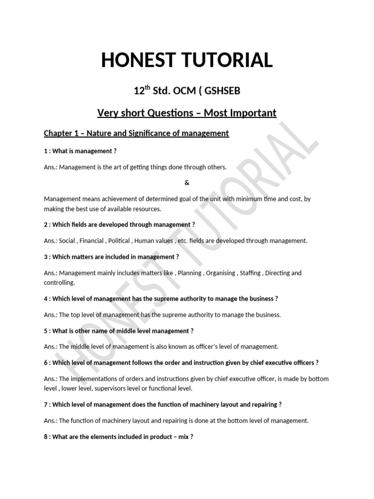OCM VSQ All Chapters - 125307 | PDF | Securities (Finance) | Capital ...