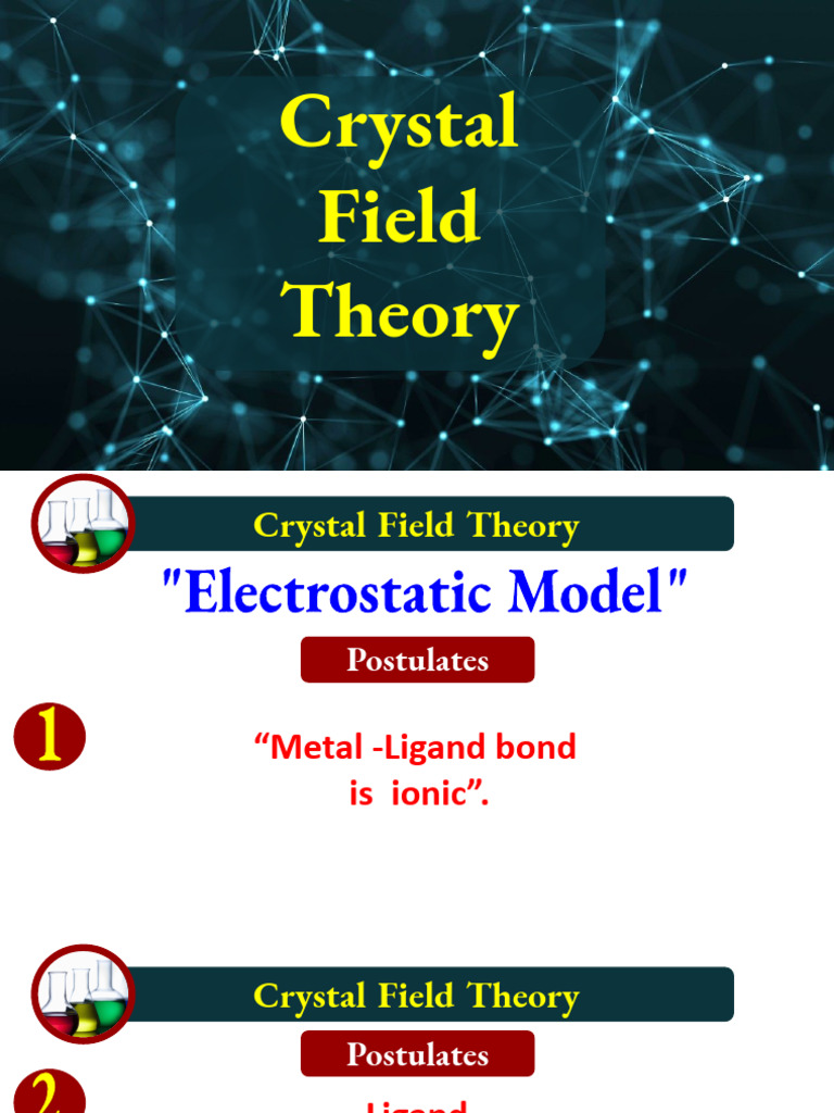Crystal Field Theory Explained | PDF | Ligand | Atoms