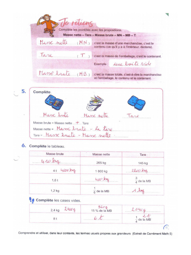 KcicXi Correctif Masse Nette Page 2 | PDF
