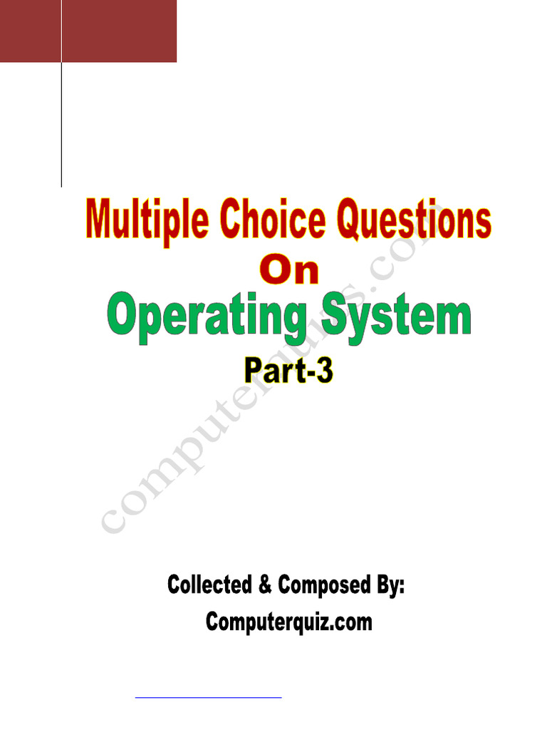 Operating System MCQ Part-3 | PDF | Computer File | Operating System