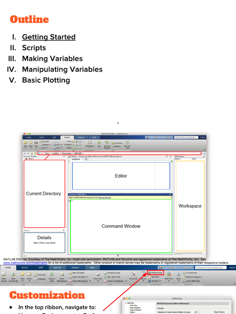 MATLAB R2018a User Guide Overview | PDF | Matrix (Mathematics) | Matlab