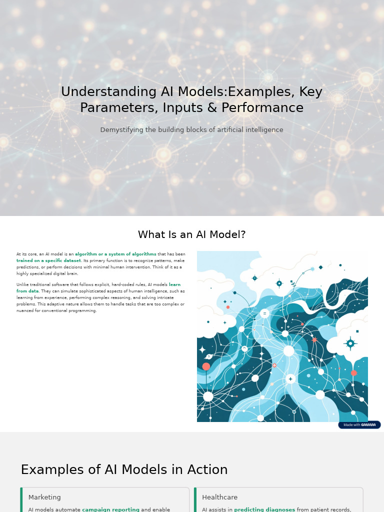 Understanding AI Models Examples Key Parameters Inputs and Performance ...