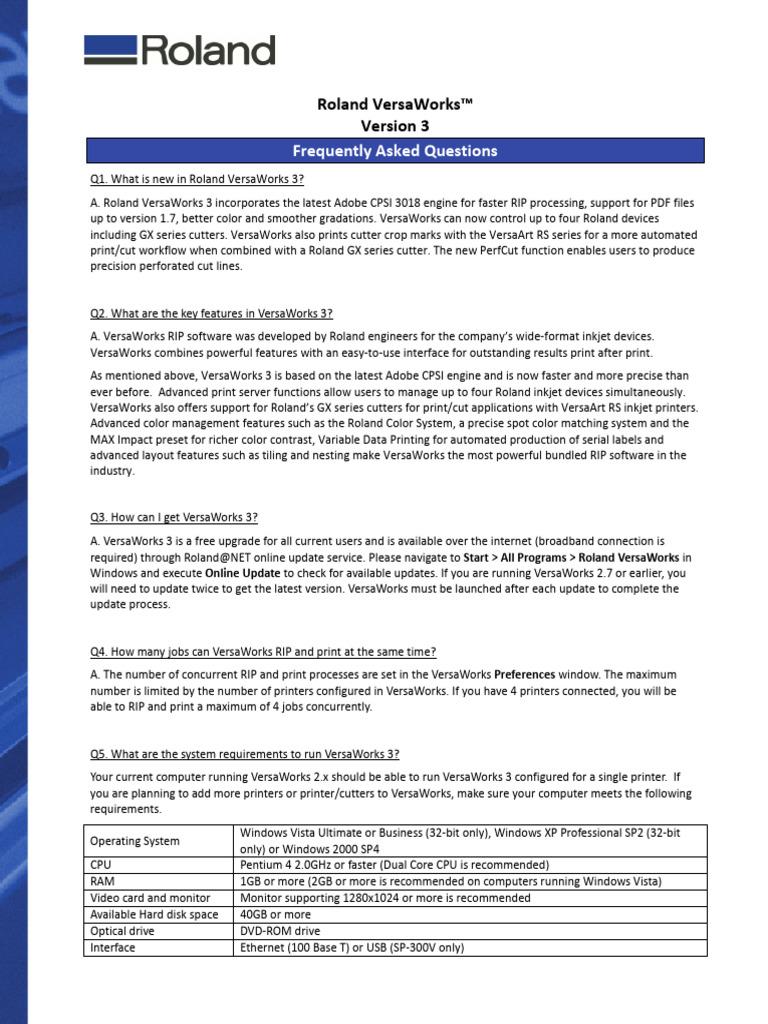 VersaWorks 3 System Requirements | PDF | Computer File | Printer ...