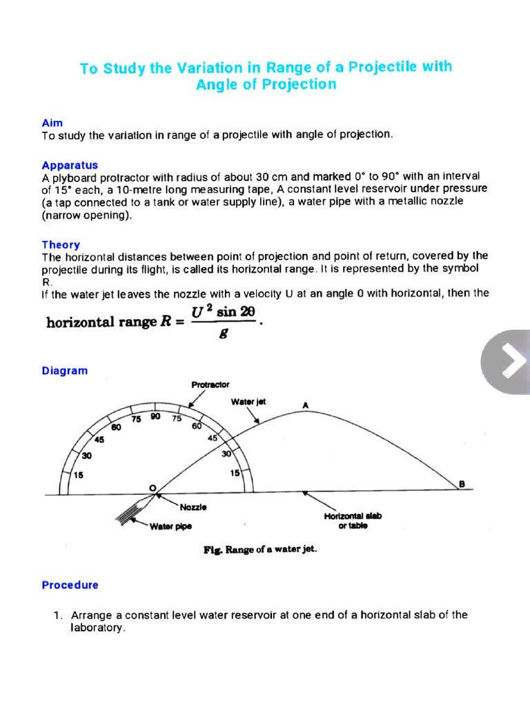 11TH Phys Act 3-Projectile Motion | PDF | Projectiles | Angle