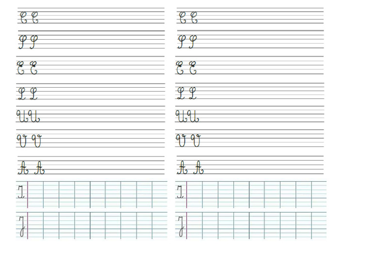 Entrainement Majuscule Cursive Avril | PDF