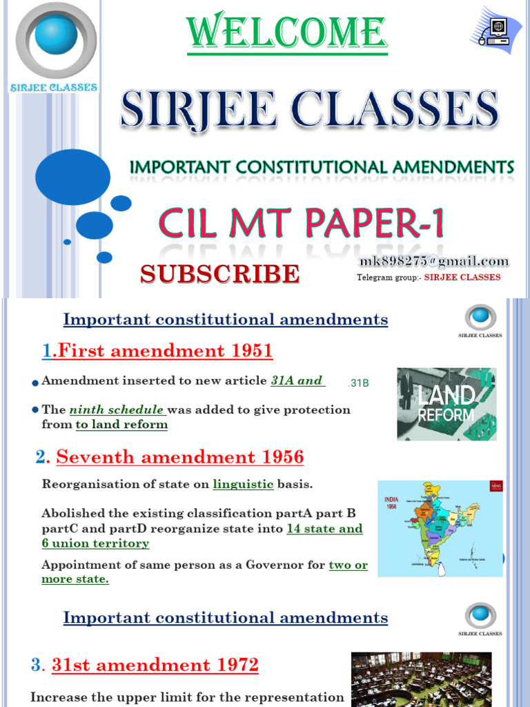 Important Constitutional Amendments | PDF | Government | Justice